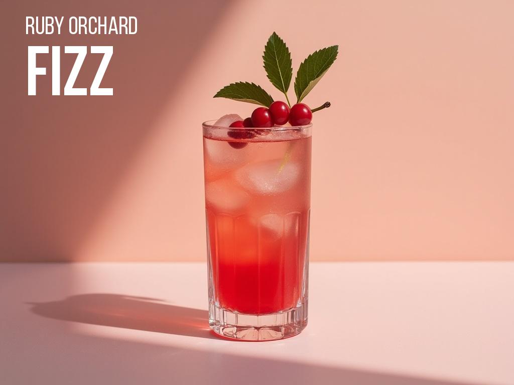 New Balls Mocktail: Ruby Orchard Fizz