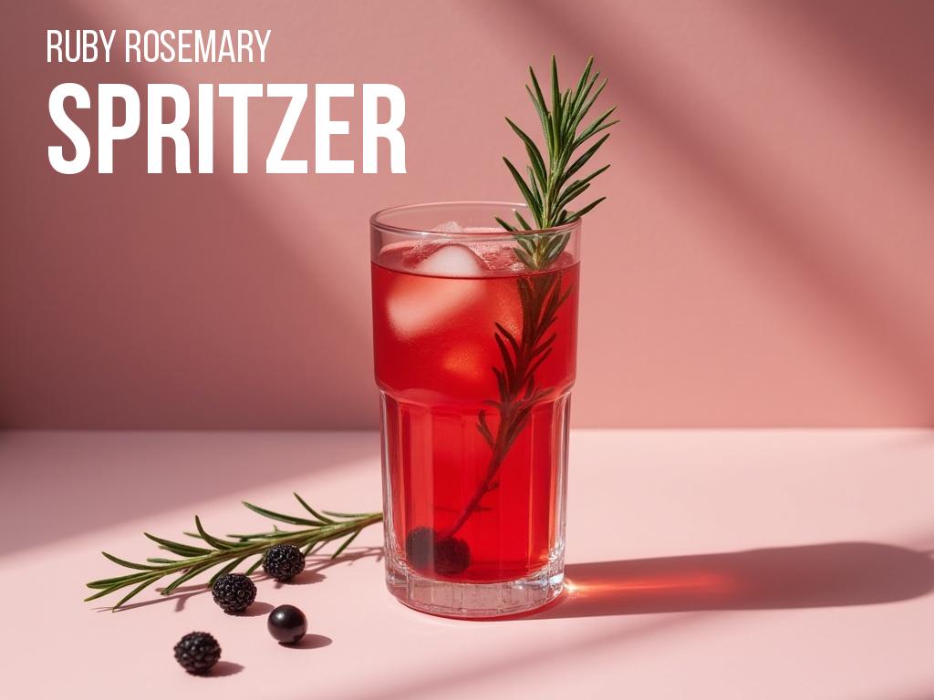 Wild Berry Rosemary Spritzer (Non-Alcoholic)